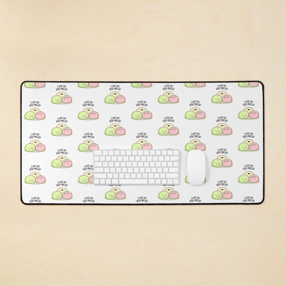 "I Love You Very Mochi Funny Mochi Puns " Sticker for Sale by punnybone ...