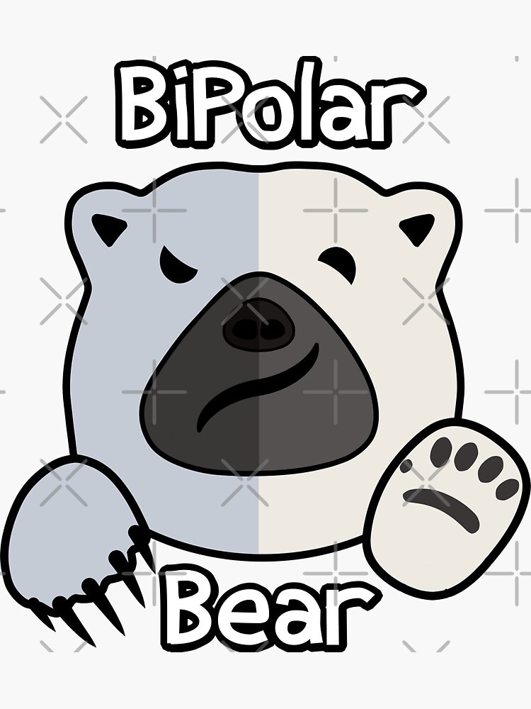 "Bipolar Bear" Sticker for Sale by polygrafix | Redbubble