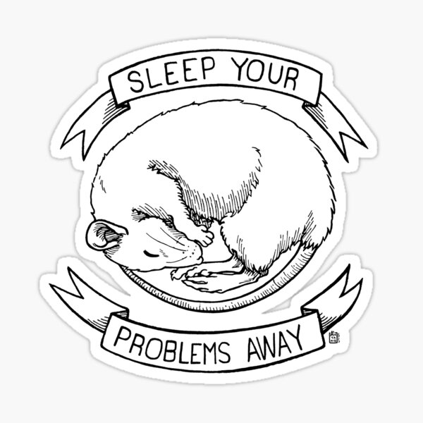 "sleeping rat" Sticker for Sale by Artanis-Art | Redbubble