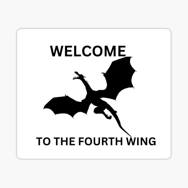 "The Fourth Wing" Sticker for Sale by Lizard-Overlord | Redbubble