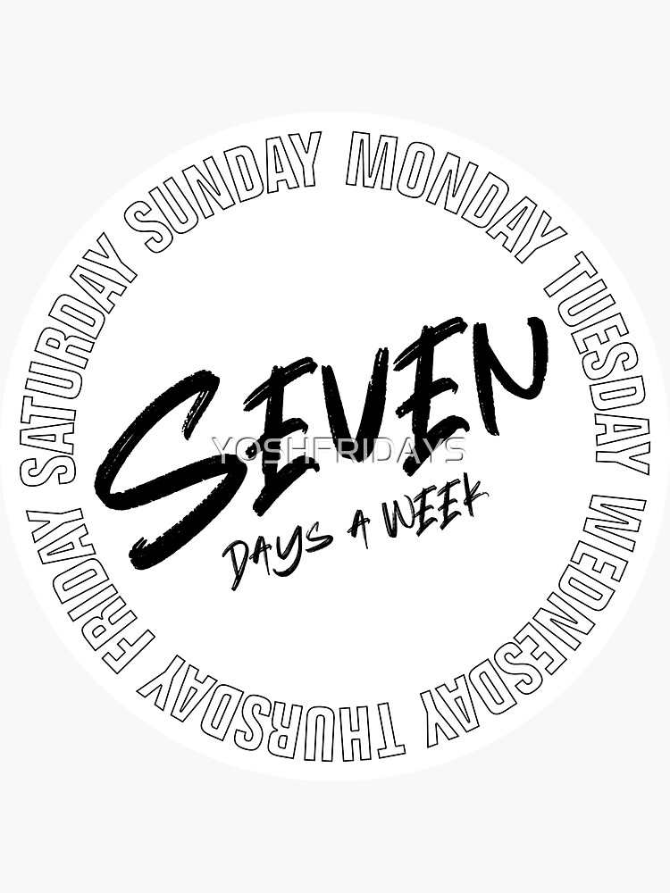 "JUNG KOOK: Seven Days A Week" Sticker for Sale by YOSHFRIDAYS | Redbubble