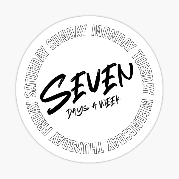 "JUNG KOOK: Seven Days A Week" Sticker for Sale by YOSHFRIDAYS | Redbubble