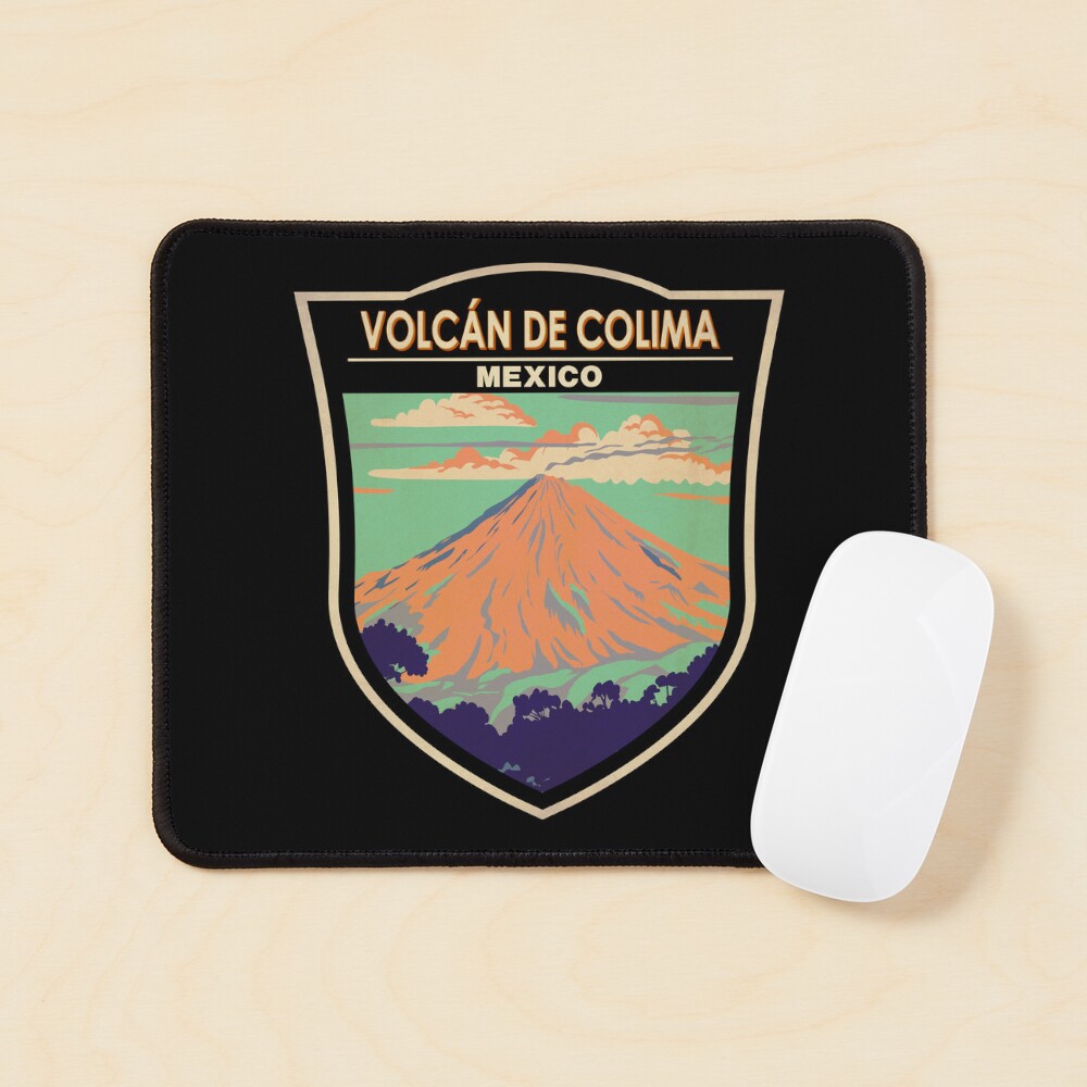 "Volcan De Colima Mexico Badge" Sticker for Sale by KrisSidDesigns ...