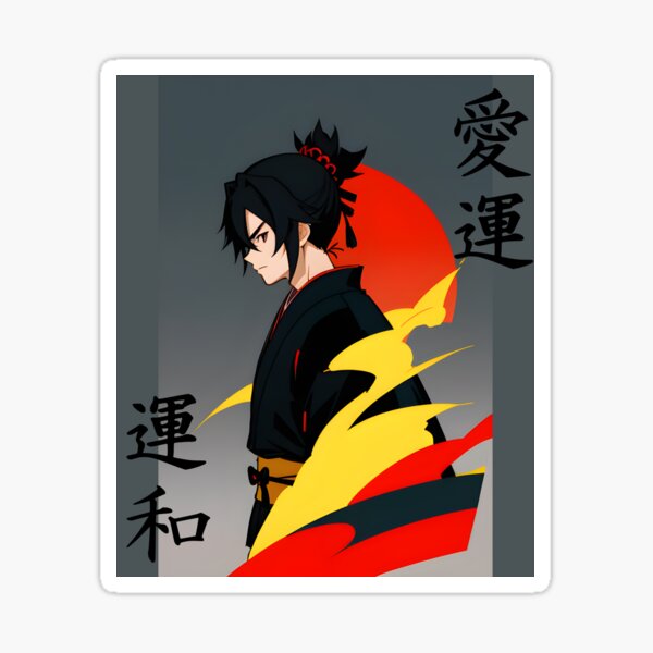 "Japanese manga anime character" Sticker for Sale by RhythmicArt ...