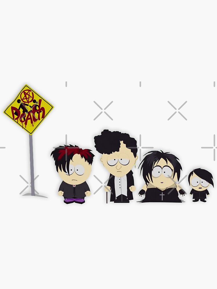 "Goth Kids at the Death Bus Stop" Sticker for Sale by Xanderlee7 ...