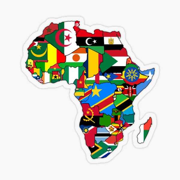 Africa Flag Map