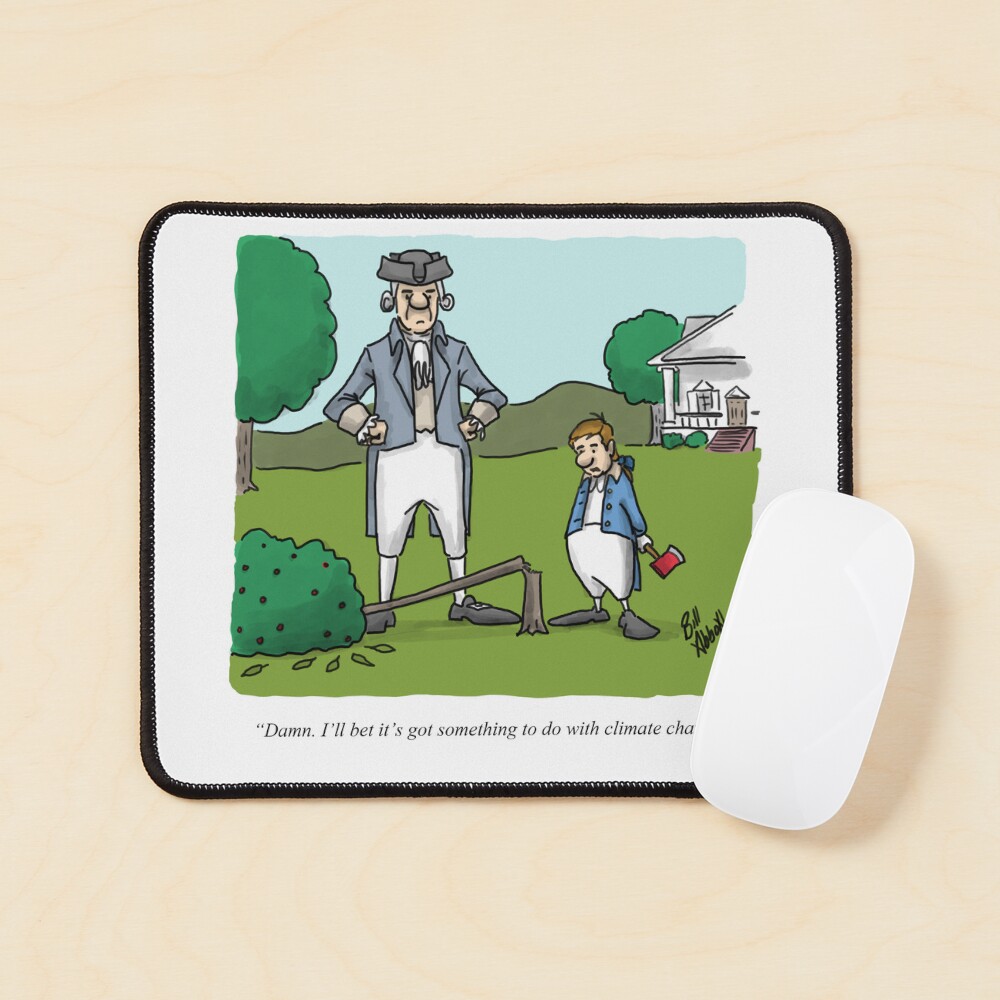 "Classic George Washington and the Cherry Tree Cartoon" Sticker for ...