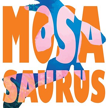 "Mosasaurus Silhouette Contrast Complementary Color" Sticker for Sale ...