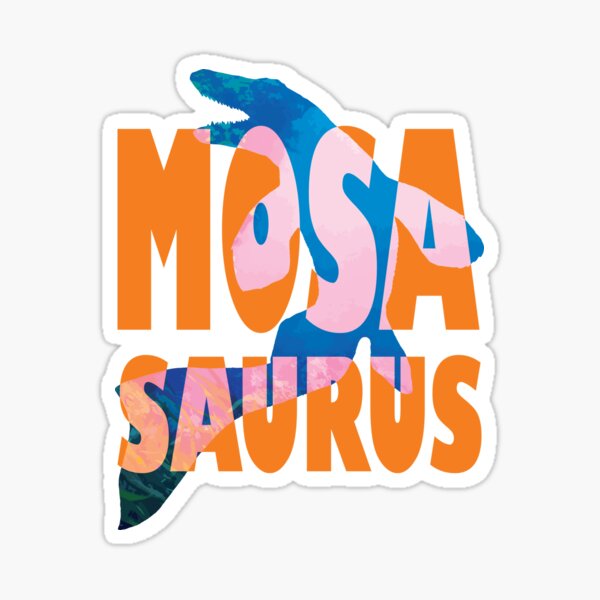"Mosasaurus Silhouette Contrast Complementary Color" Sticker for Sale ...