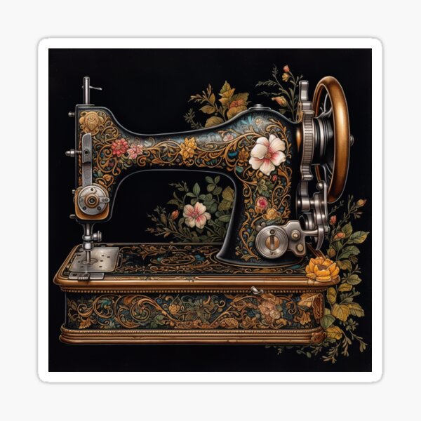 "The sewing machine" Sticker by Imagier | Redbubble