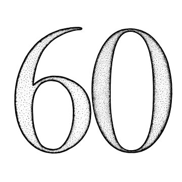 "Dotart/Dotwork illustration of Number 60" Sticker by MagnetitaBySil ...