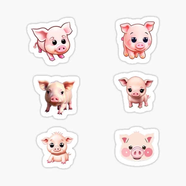 "Pig Stickers - Little Pigs Sticker Pack" Sticker for Sale by ...