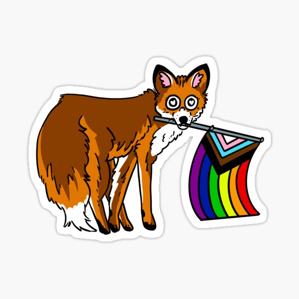"Pride Fox" Sticker for Sale by gwentauri | Redbubble