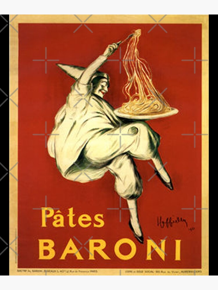 "Italian Poster Pates Baroni Clown Pasta Spaghetti" Poster for Sale by ...