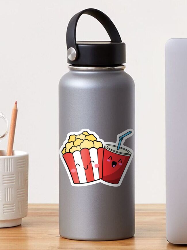 "Cute Adorable Popcorn and Soda" Sticker for Sale by DawidM3rch | Redbubble