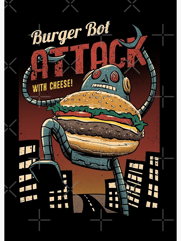 "Burger Bot" Poster for Sale by vincenttrinidad | Redbubble