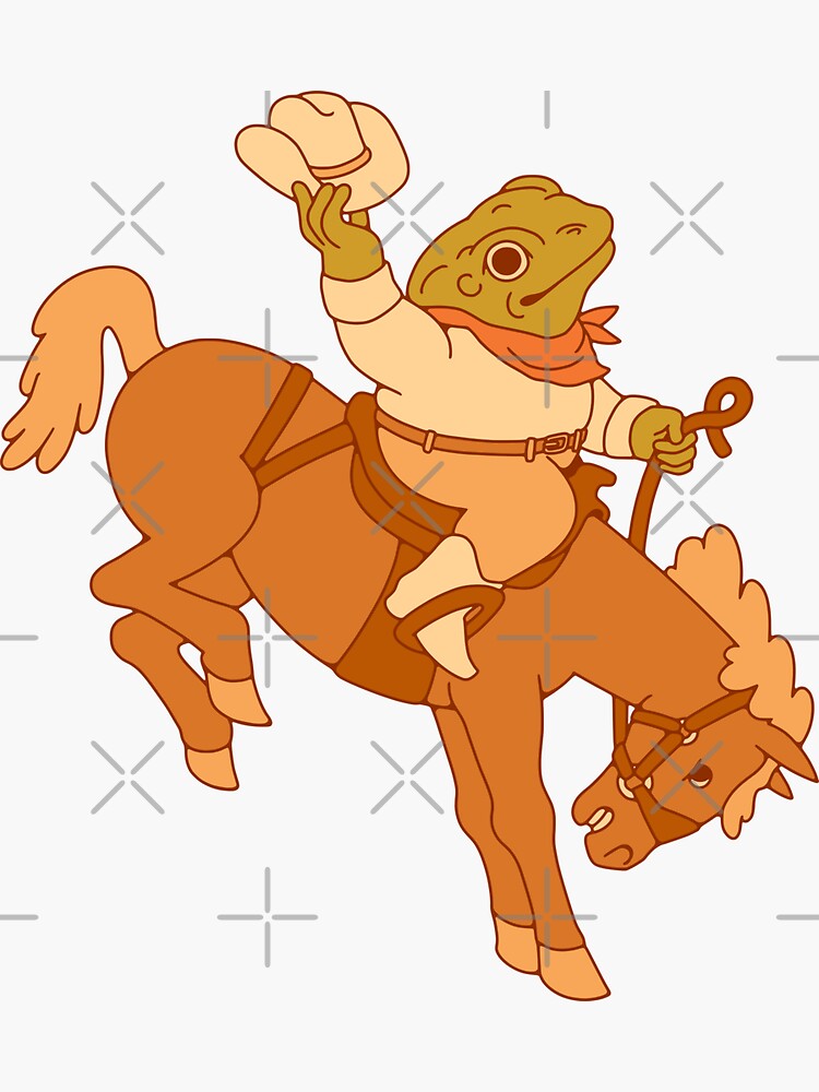 "Cowboy Toad" Sticker for Sale by obinsun | Redbubble