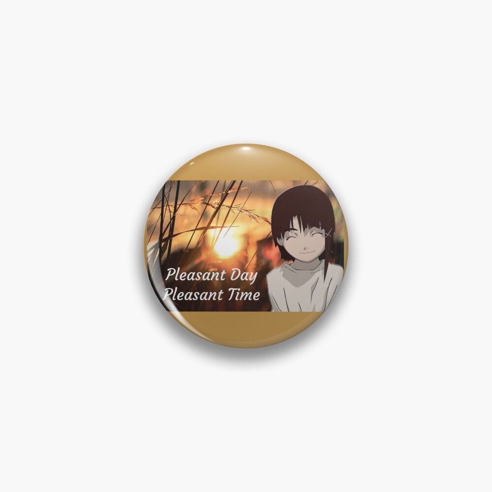 "Pleasant Day Pleasant Time Lain Meme Design" Sticker for Sale by ...