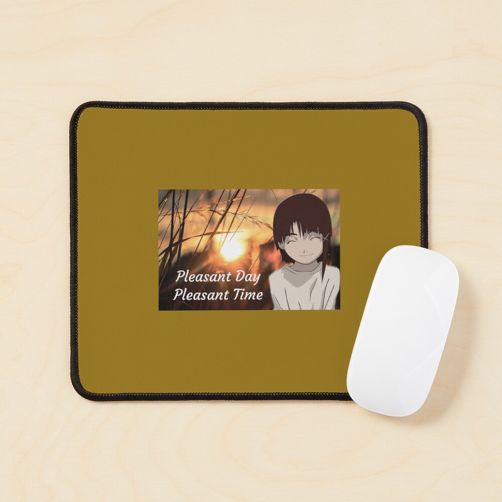 "Pleasant Day Pleasant Time Lain Meme Design" Sticker for Sale by ...