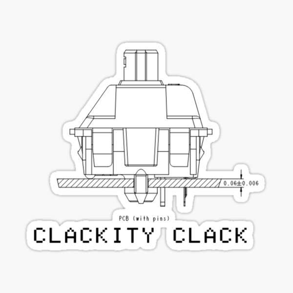 "Clackity Clack Mechanical Keyboard Switch Diagram" Sticker for Sale by ...