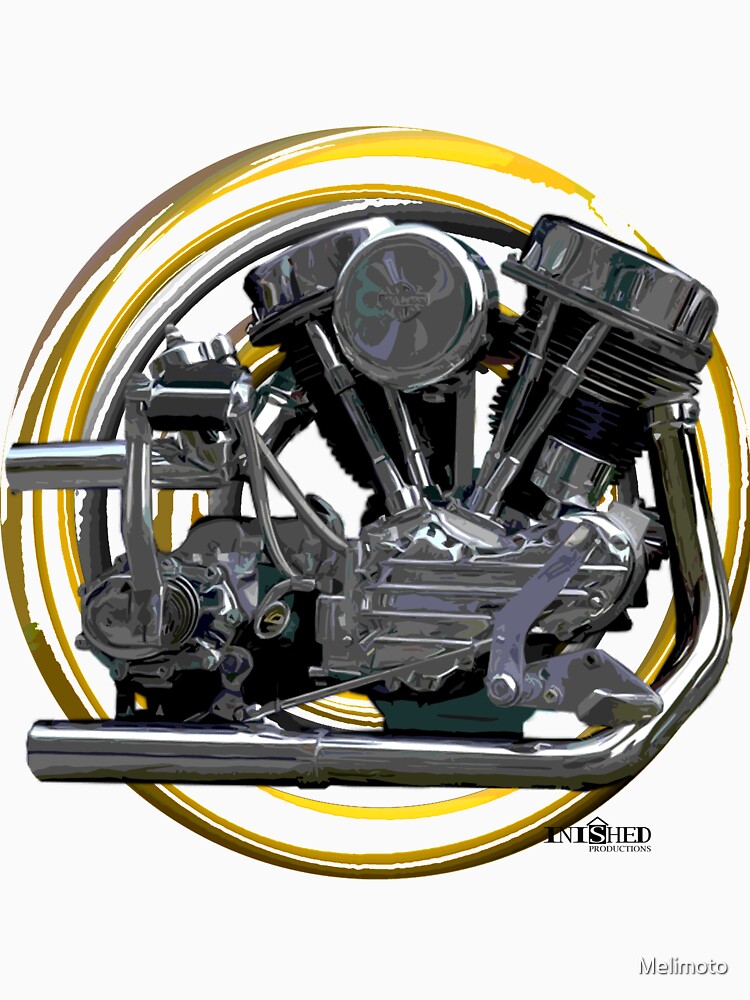 "Harley Davidson Panhead Chopper Motorcycle Engine, Inished Productions ...