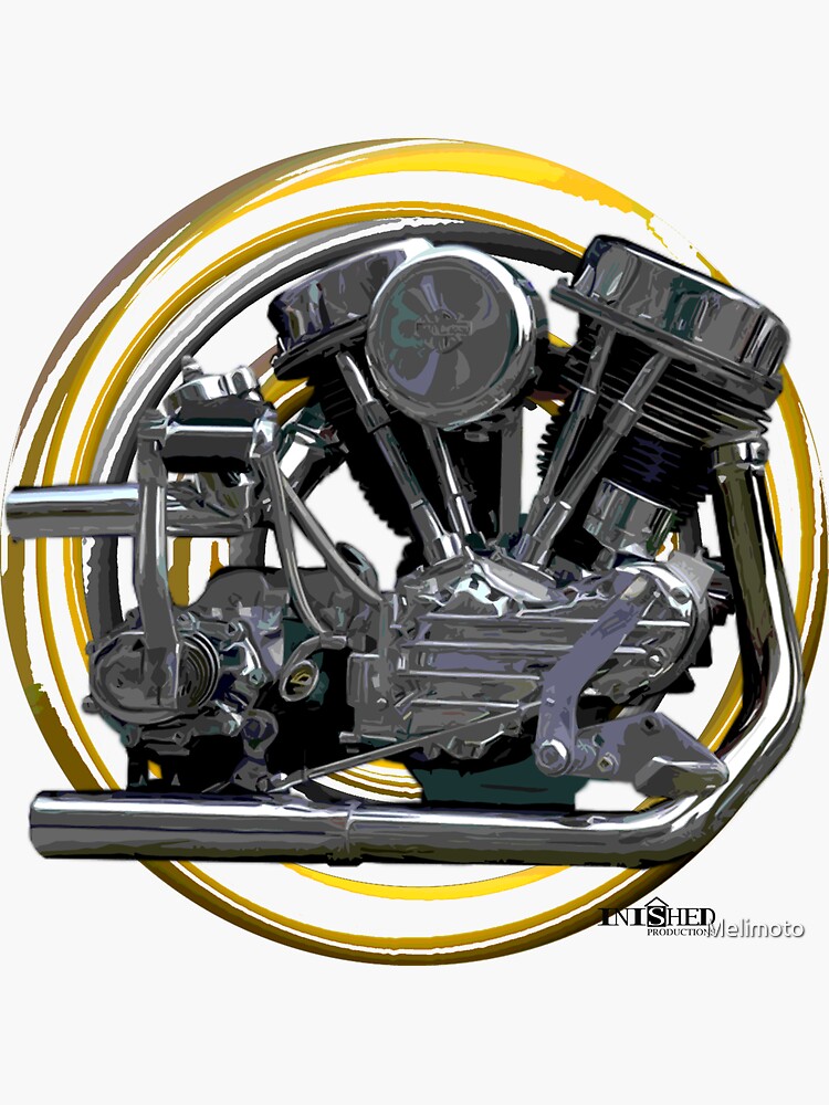 "Harley Davidson Panhead Chopper Motorcycle Engine, Inished Productions ...