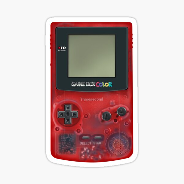 "Classic transparent dark RED mini video games" Sticker by GalihArt ...
