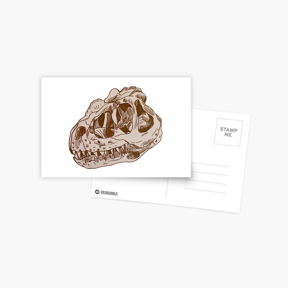 "dino skull- brown" Sticker for Sale by peachberry-jam | Redbubble