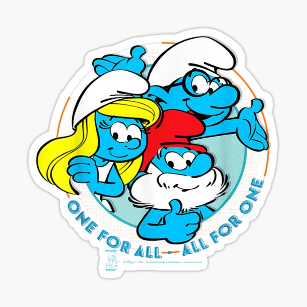 "The Smurfs Papa Smurf Smurfette" Sticker for Sale by GilbertClobber ...