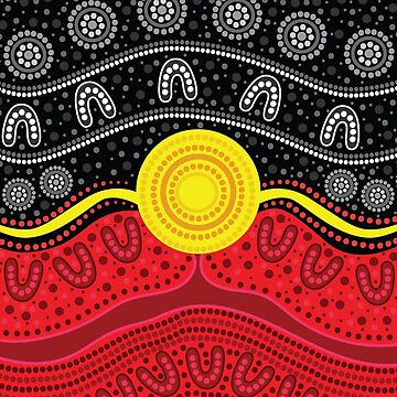 "Authentic Aboriginal Art - Sunset " Backpack for Sale by HogarthArts ...