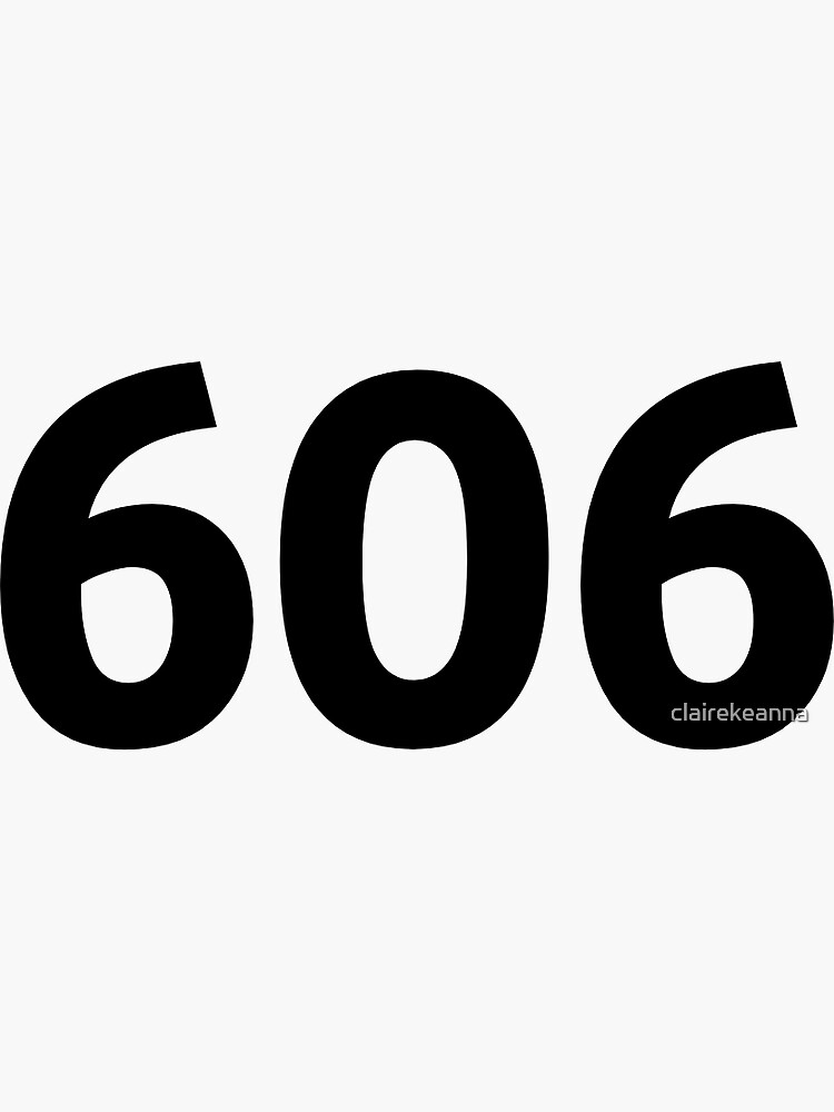 "606" Sticker for Sale by clairekeanna | Redbubble