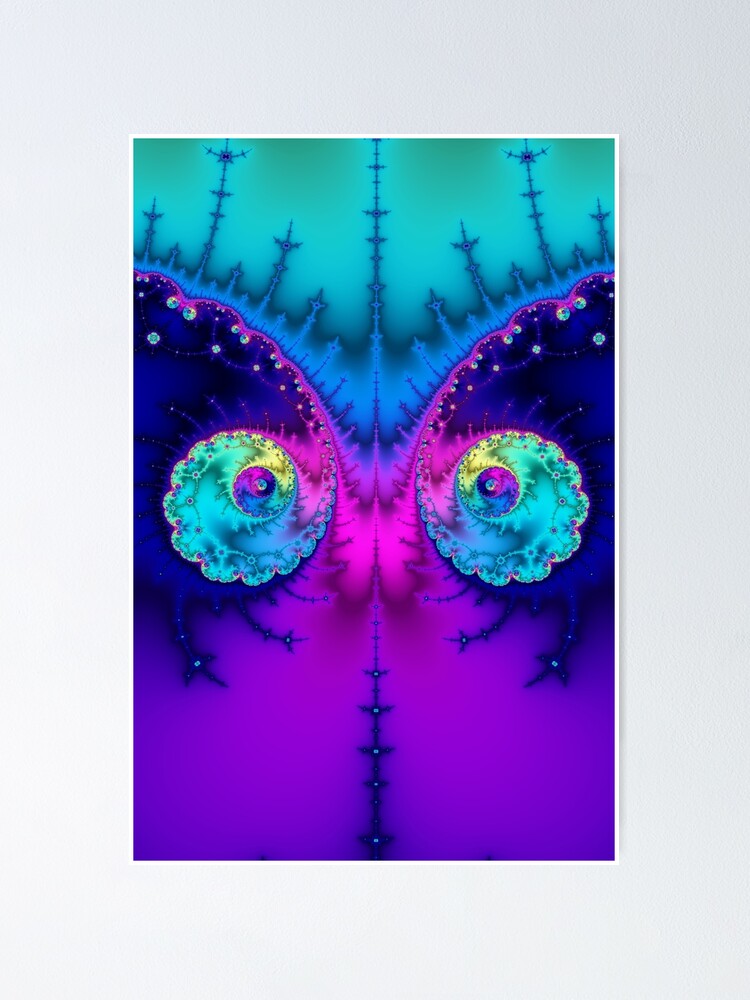 "Twin Vortex Trippy Fractal Art" Poster by ChaosEmporium | Redbubble