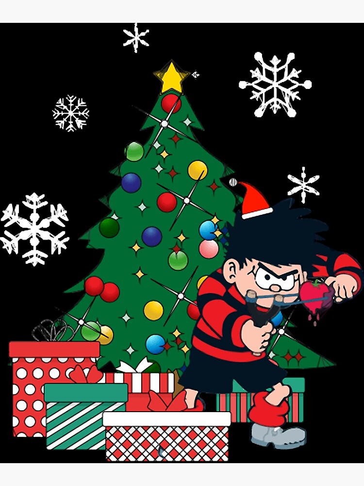 "Dennis The Menace Around The Christmas Tree" Greeting Card for Sale by ...