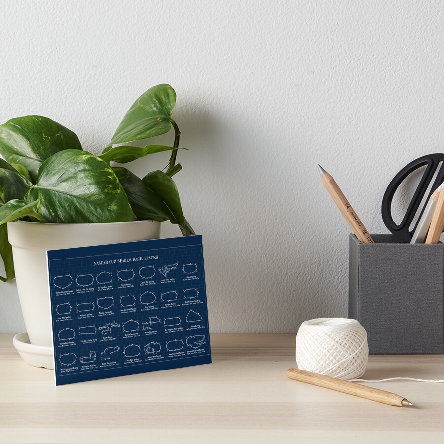 "NASCAR Race Tracks (Navy Blueprint)" Poster for Sale by BGALAXY ...