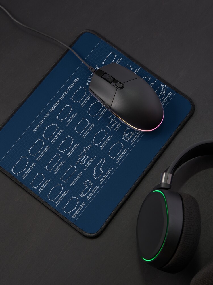 "NASCAR Race Tracks (Navy Blueprint)" Mouse Pad for Sale by BGALAXY ...