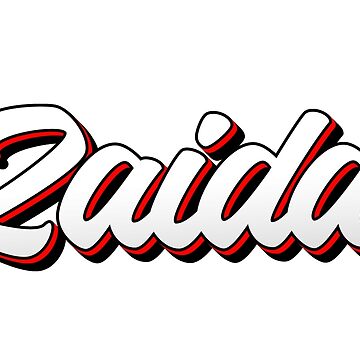 "Retro Zaida Name Label " Sticker for Sale by NafilNafiz | Redbubble