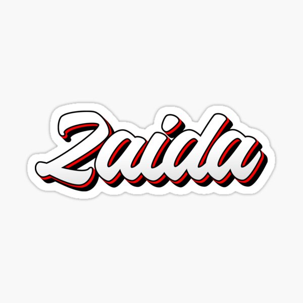 "Retro Zaida Name Label " Sticker for Sale by NafilNafiz | Redbubble