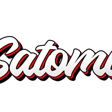 "Retro Satomi Name Label " Sticker for Sale by NafilNafiz | Redbubble