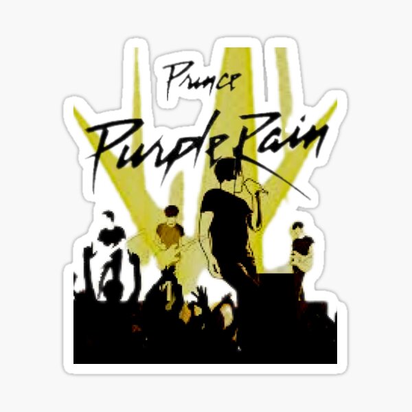 "Prince purple rain designs." Sticker for Sale by bloosoms | Redbubble