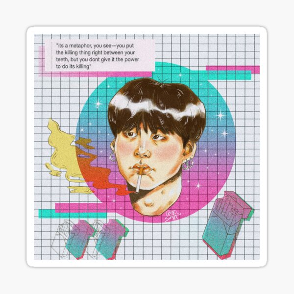 "Suga Fanart" Sticker by illust-peace | Redbubble