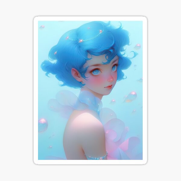 "Ami Mizuno" Sticker for Sale by Illusionoflaife | Redbubble