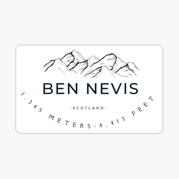 "Ben Nevis" Sticker for Sale by Katie Mac | Redbubble