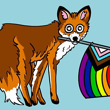 "Pride Fox" Sticker for Sale by gwentauri | Redbubble