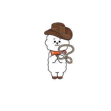 "RJ Cowboy Jin BTS BT21" Sticker for Sale by BTSdreamland | Redbubble