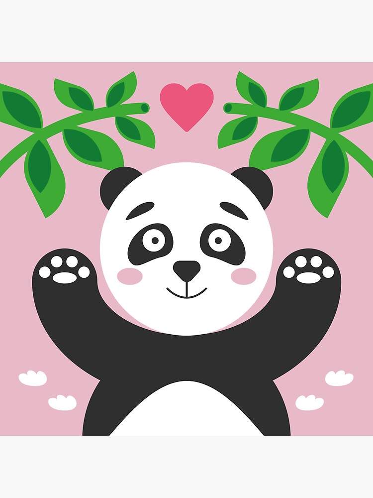 "Panda in love" Sticker for Sale by ClareAckerman | Redbubble