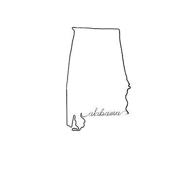"Alabama State Outline" Sticker for Sale by lindshern7 | Redbubble