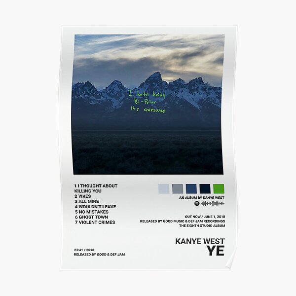 "Best The Albums Ye Poster" Poster for Sale by islonmarti | Redbubble