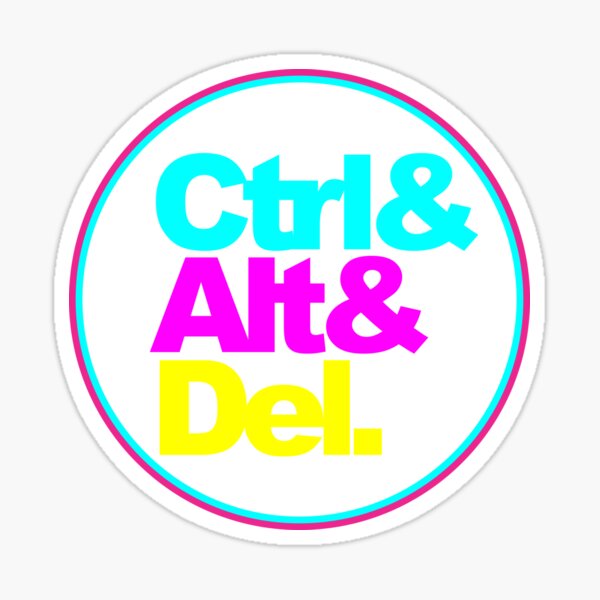 "Control Alt Del, cmyk colors" Sticker by Alma-Studio | Redbubble