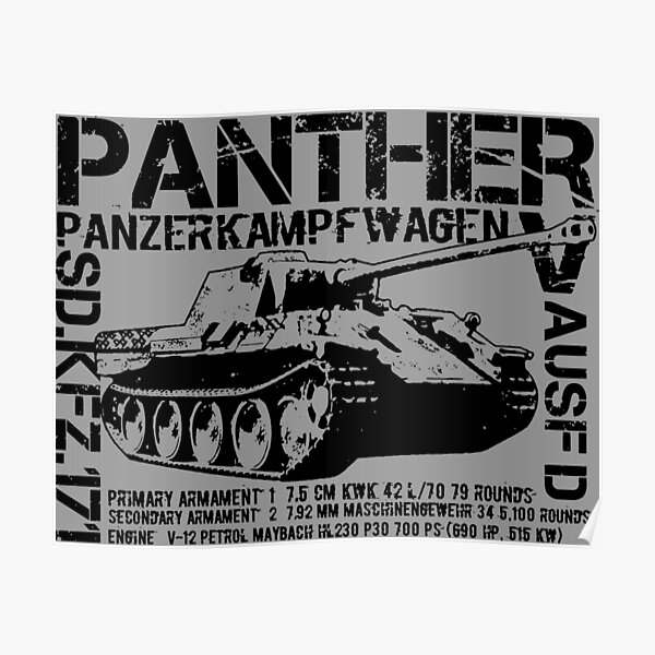 "Panther Tank" Poster by deathdagger | Redbubble