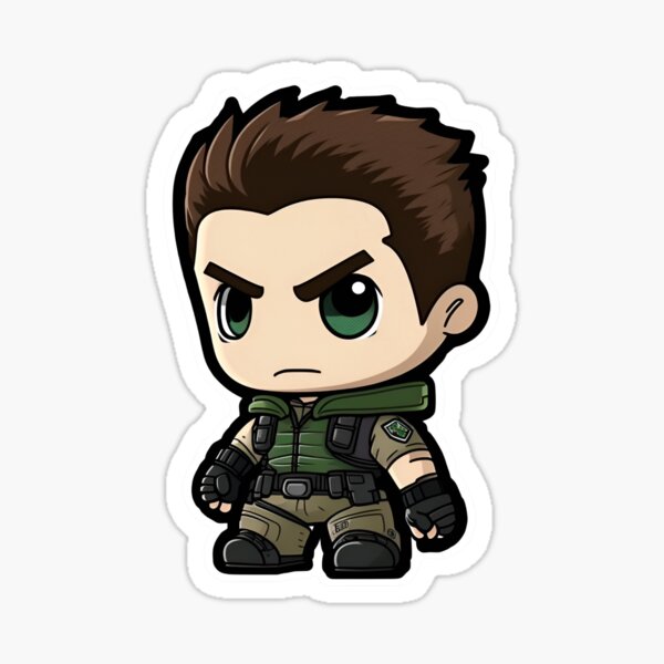 "Resident Evil Chris Redfield " Sticker for Sale by Gamerbabe23 | Redbubble